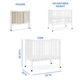 Delta Children Lee Portable Folding Mini Crib with 1.5-Inch Mattress ...