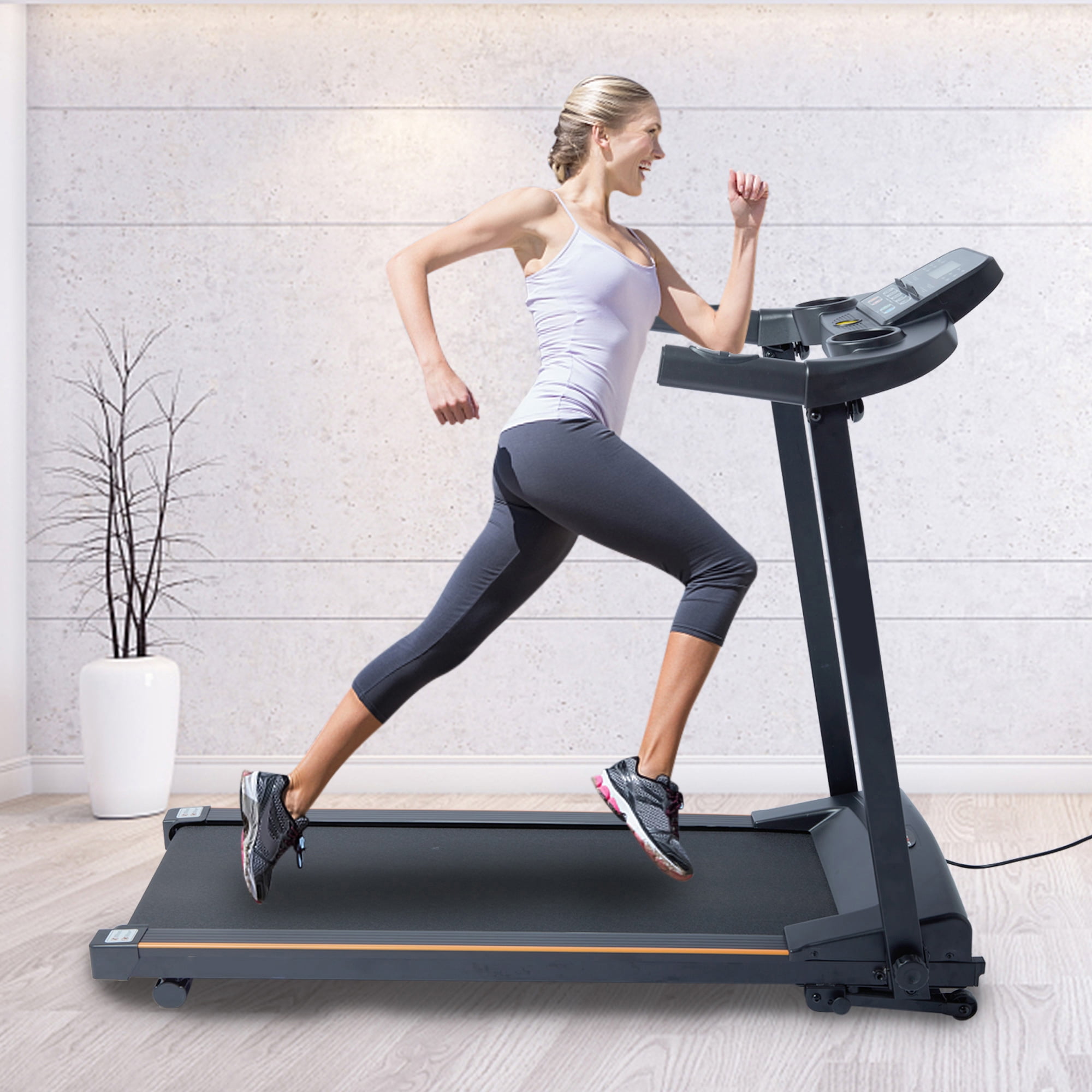 LELINTA Hi-Performance Folding Treadmill, Auto Shock Absorption and ...