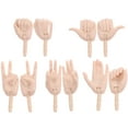 10pcs Fake Hand Parts Mini Hand Parts Plastic Hand Joints Doll Joints ...