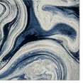 Luxe Weavers Modern Abstract Marble Swirl Blue 8x10 Area Rug Living ...