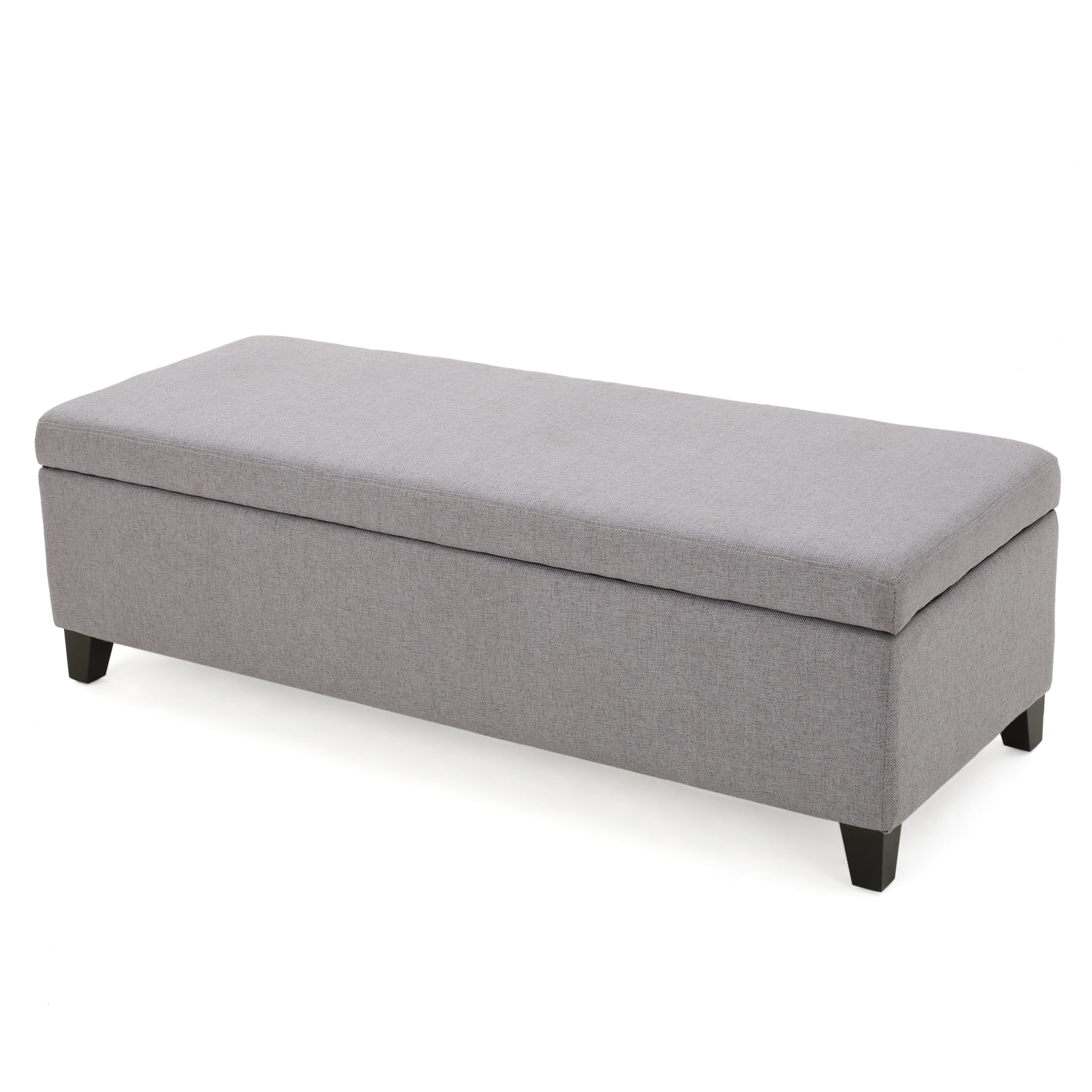 Ablo Fabric Storage Ottoman Light Grey