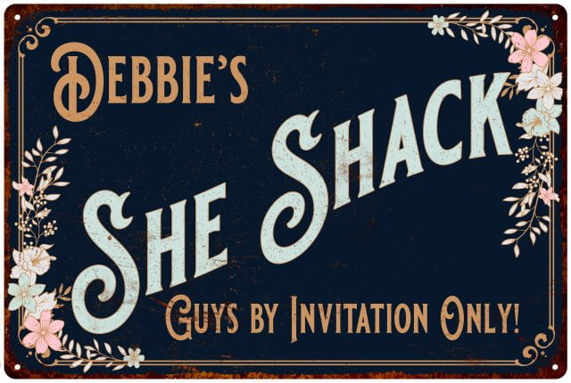 Debbie's SHE SHACK Sign Metal Shed Tin Metal Wall Decor 8 x 12 Matte ...