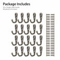 Costyle Coat Hooks, 20 Pack Farmhouse Hooks with Metal Screws ...