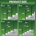 4-Step Outdoor Stair Handrail Kit, Alloy Adjustable Height with Coated ...
