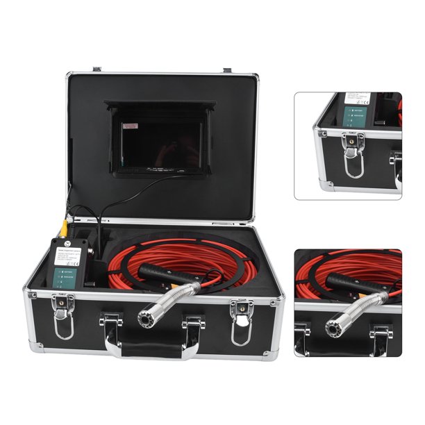 Pipe Endoscope, 7 Inch HD AHD 1080P Pipe Endoscope Camera Sewer Damage ...