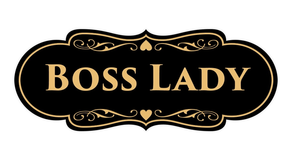 Signs ByLITA Designer Boss Lady Sign (Black Gold) - Large - Walmart.com