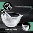 FOUR E's Scientific Glass Mortar and Pestle Bowl Set with 2 Stainless ...