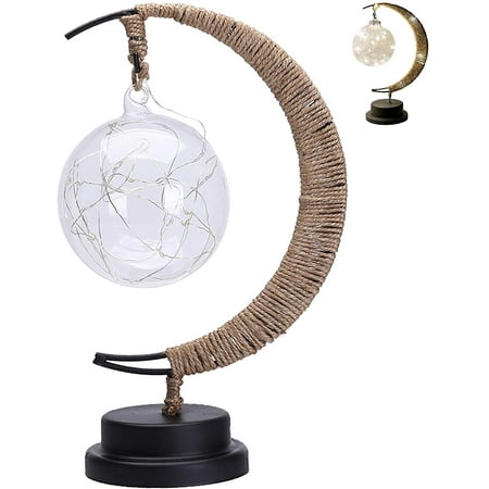 Enchanted Lunar Lamp, LED Star Moon Light Hanging Moon Lamp Memorial ...