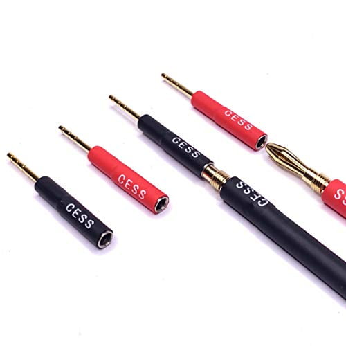 CESS-053 Banana Plug to Pin Plug Adapter, 4mm Female to Male Screw Type ...