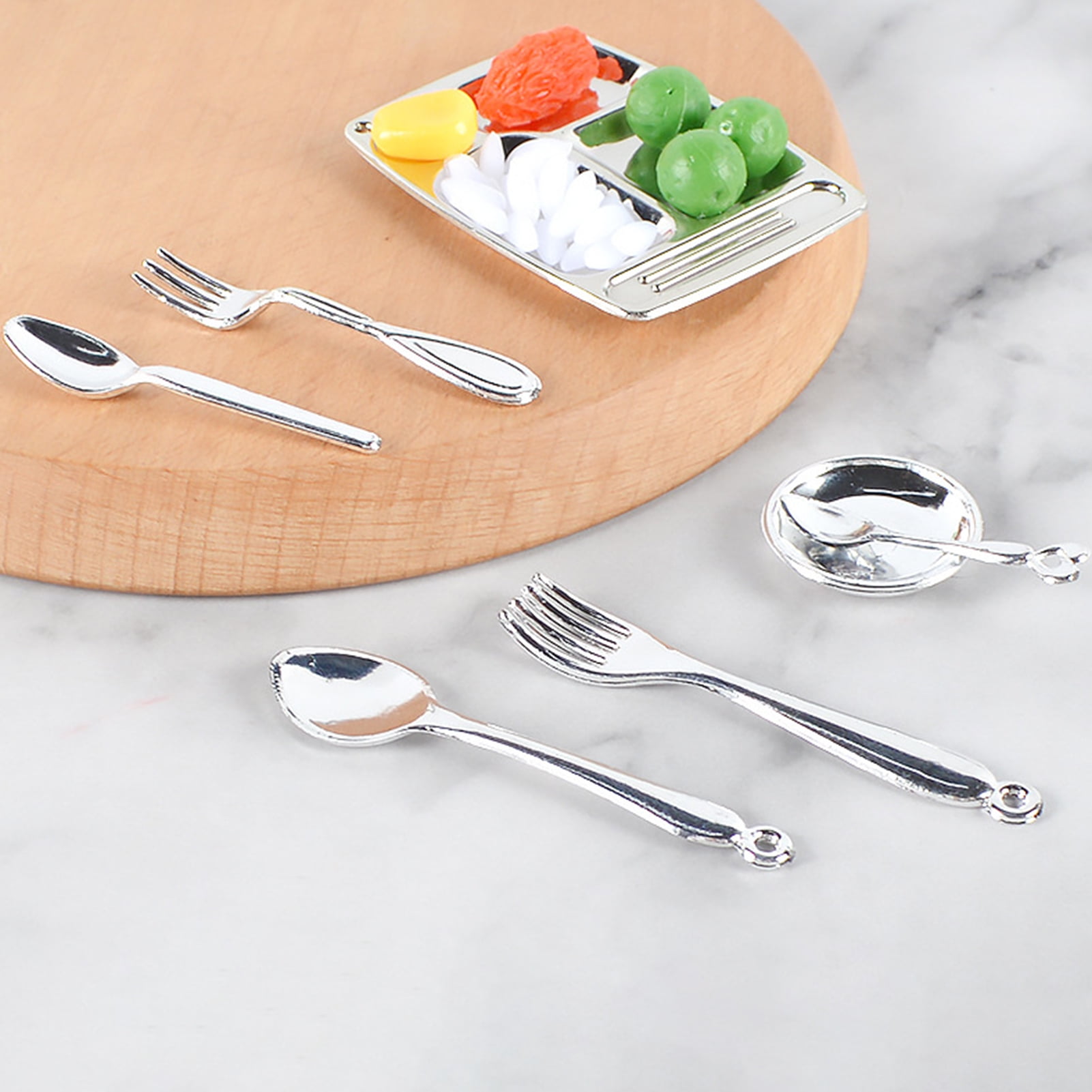 Hesroicy Mini Tableware Delicate Realistic Plastic 1/12 Dollhouse ...