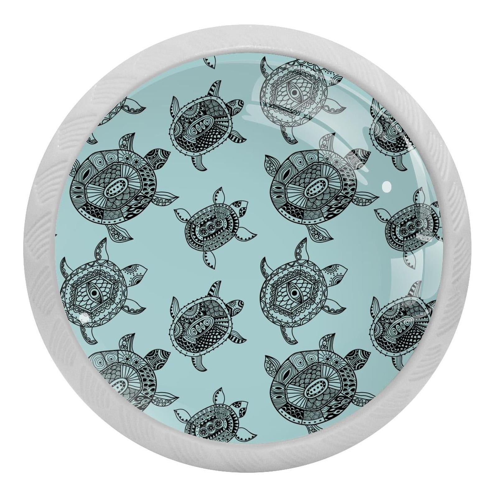 4PCS Round Turtles Cabinet Fluorescence Knob Glowing in the Dark ...