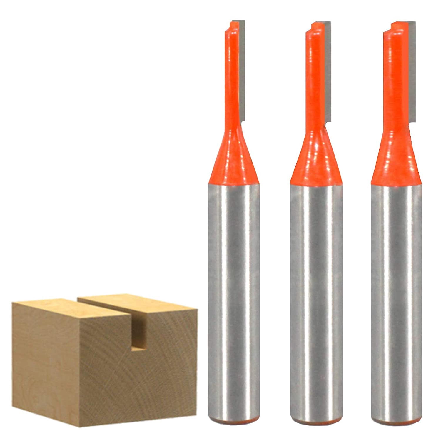 Freza Set Vástago recto de 8 mm, cortador de ranurado 3 Buc Fresa para ...