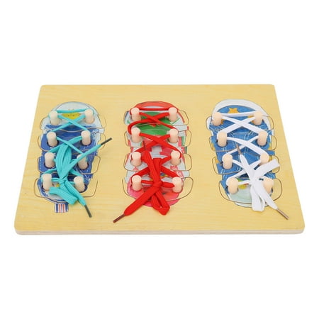 Shoe Lace Activity Board, Beech Tie Shoe Board Funny Educational Toy ...