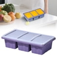 THLKIF Silicone Freezer Trays with Lids, Soup Container Style Ice Cube ...