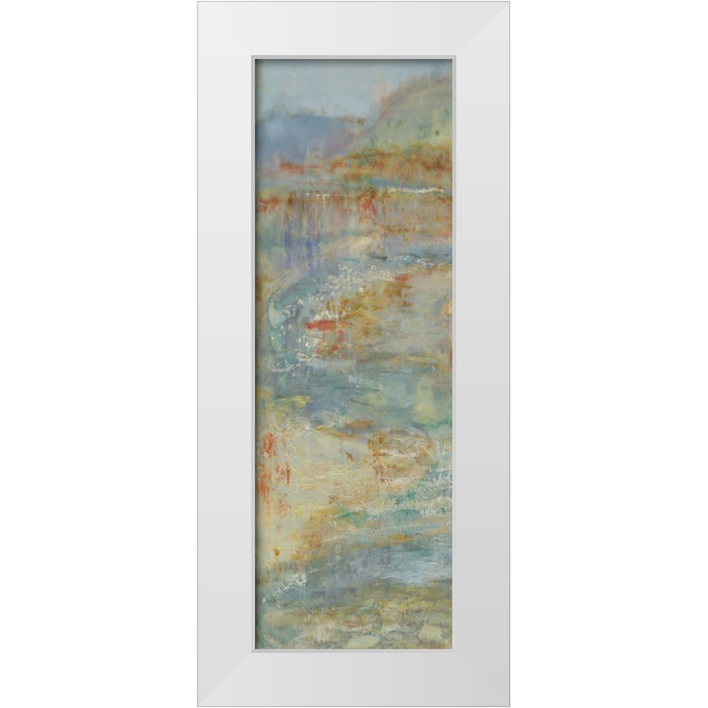 Shanti, Shima 13x32 White Modern Wood Framed Museum Art Print Titled ...