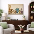Canvas Print Wall Art Whimsical Animal Friends Print Cute Cartoon ...