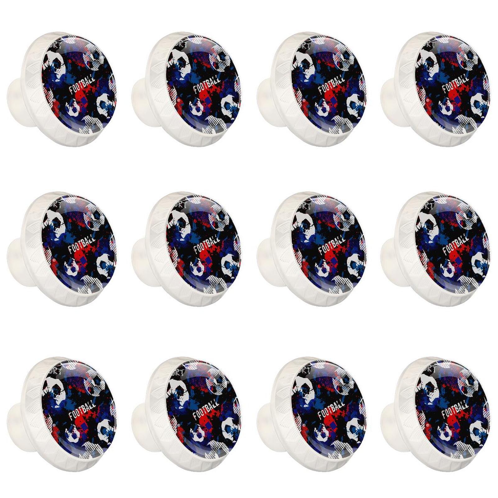 12 Pcs Football Knobs for Kitchen Cabinet Cupboard Dresser Bookcase ...