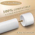 20-Pack 1/2" End Cap PVC Fittings, Furniture Grade Pipe Fittings End ...