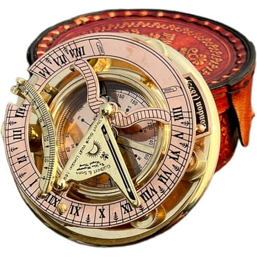 Rome Classic Octagonal Sundial, Polished Brass, 10"L - Walmart.com