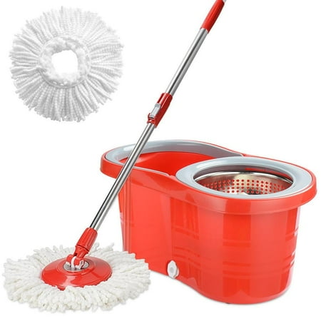 Spin Mop and Bucket System, Detachable Spinning Basket and Easy Wring ...