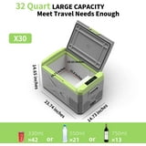 Alpicool X30 32 Quart Portable Fridge, 12/24V DC for RV, Truck, Boat, Solar Powered - Walmart.com