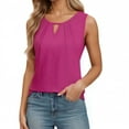 Basic Tank Tops for Women Casual V Neck Pure Color Sleeveless Basic Top ...