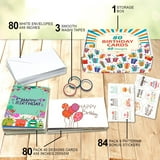 Feela 80 Pack Assortment Birthday Cards Set with Envelopes, Stickers ...