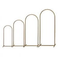 BalsaCircle 4 Gold Metal Floral Display Frame Round Top Backdrop Stand ...