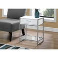 Contemporary Home Living 22.25" White and Silver Rectangular Accent ...