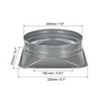 Uxcell 8 Inch Duct Connector Flange Square to Round Interface Metal ...