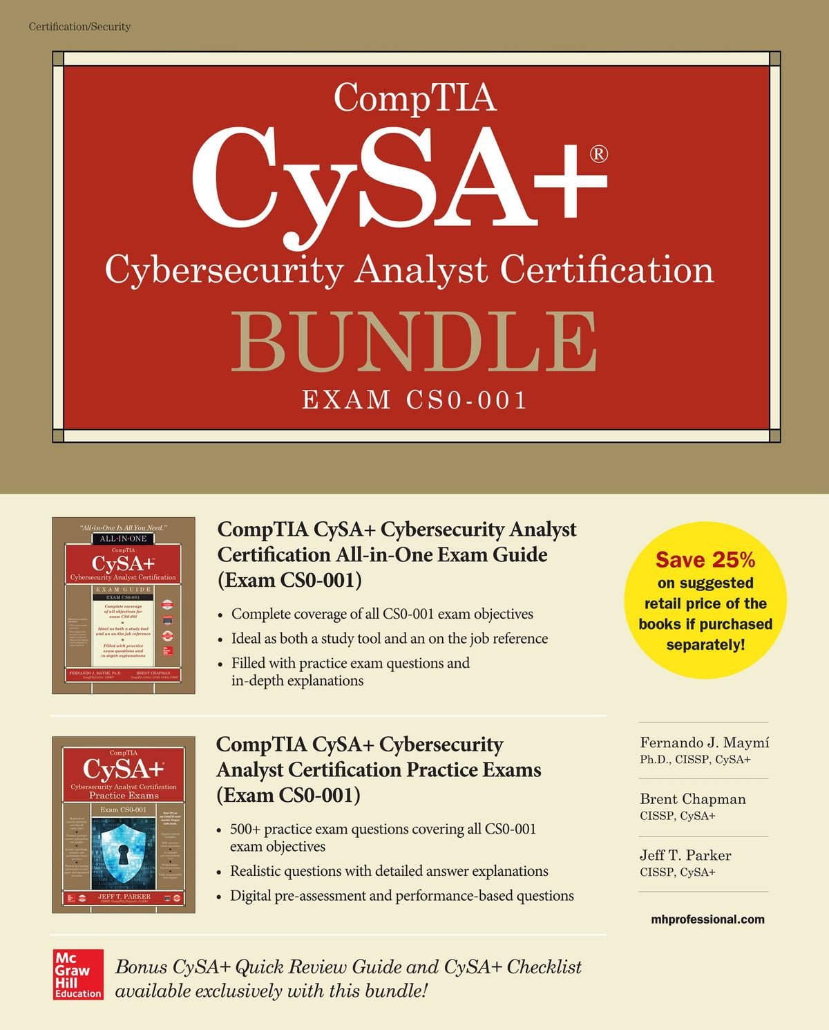 CompTIA CySA+ Cybersecurity Analyst Certification Bundle (Exam CS0-001 ...