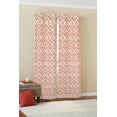 Mainstays Fretwork Window Curtain Panel Pair, 60" x 84", Clay - Walmart.com