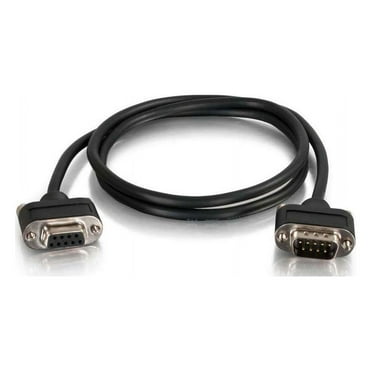 C2G 6ft Serial RS232 DB9 Null Modem Cable with Low Profile Connectors M/F - In-Wall CMG-Rated ...