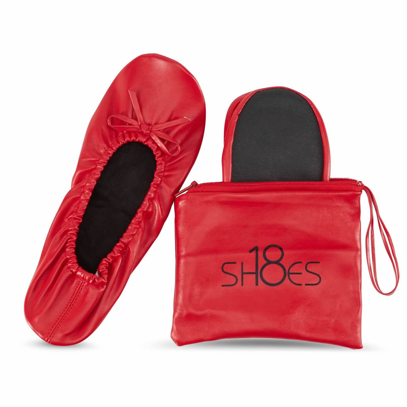 Shoes 18 Women's Foldable Portable Travel Ballet Flat Shoes w/Matching ...