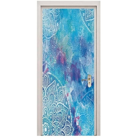 PVC Wooden Door Stickers Renovation Removable Waterproof Door Decor ...