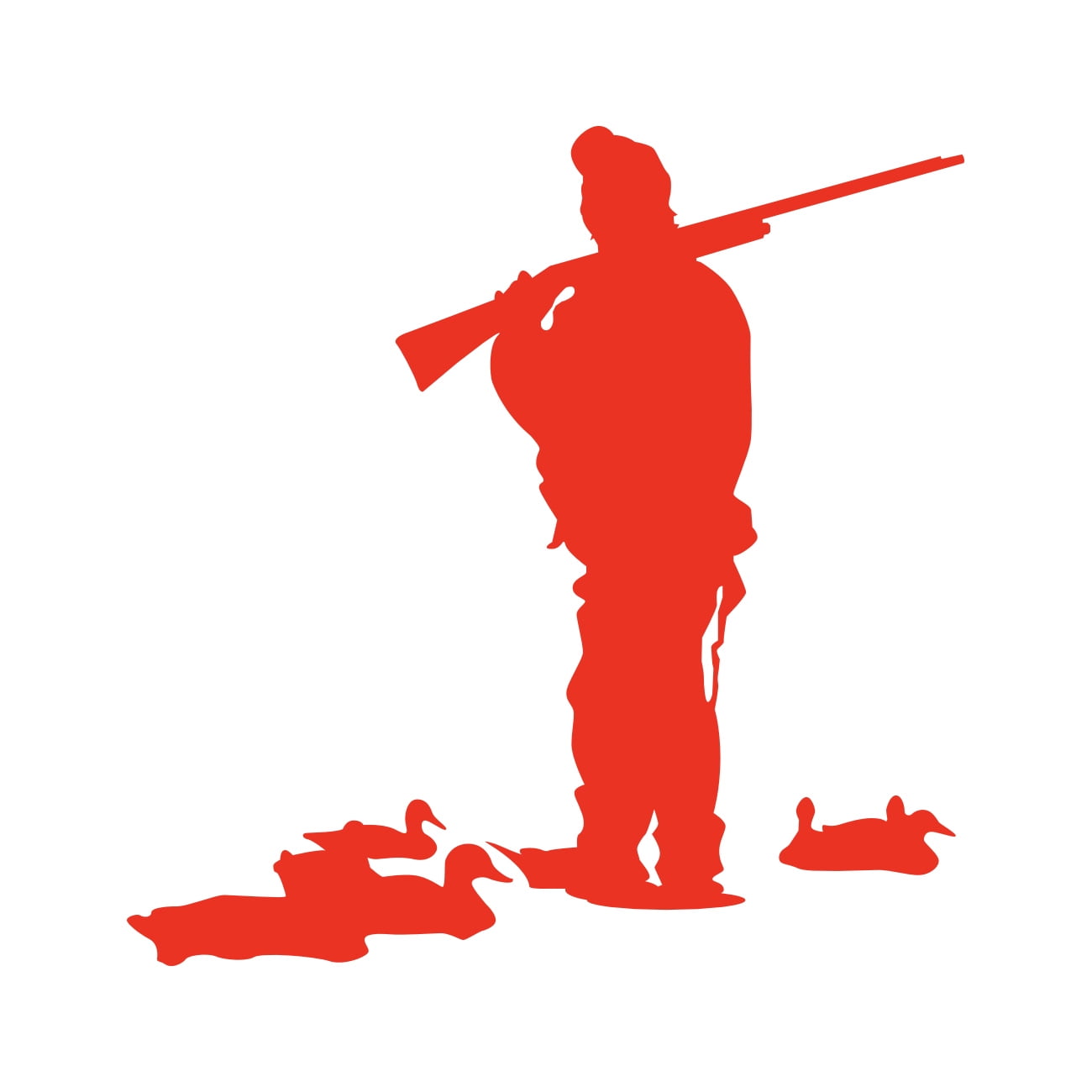 Duck Hunting Scene Sticker Decal Die Cut - Self Adhesive Vinyl ...