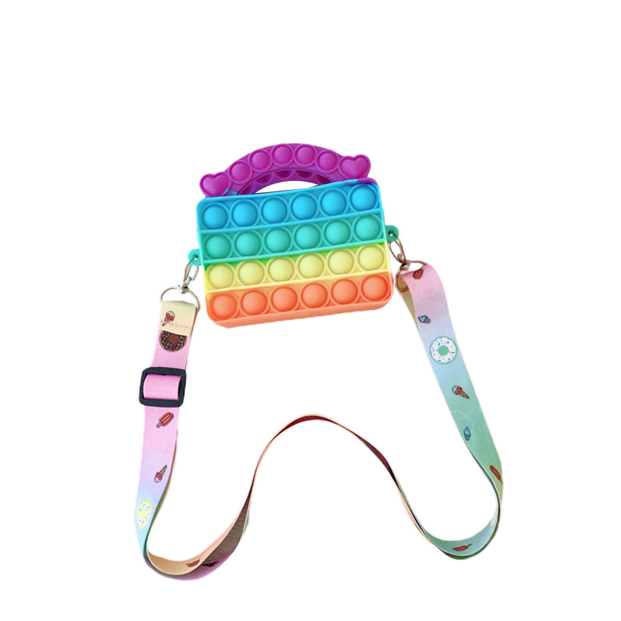 Seyurigaoka Fidget Toy Shoulder Bag, Push it Pop Bubble Handbags ...