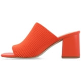 Journee Womens Lorenna Open Square Toe Block Heel Dress Sandals, Widths ...