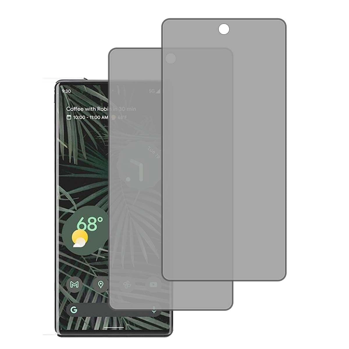 [2 Pack] for Googlge Pixel 6 Pro 3D Privacy Anti-spy 9H Hardness Front ...
