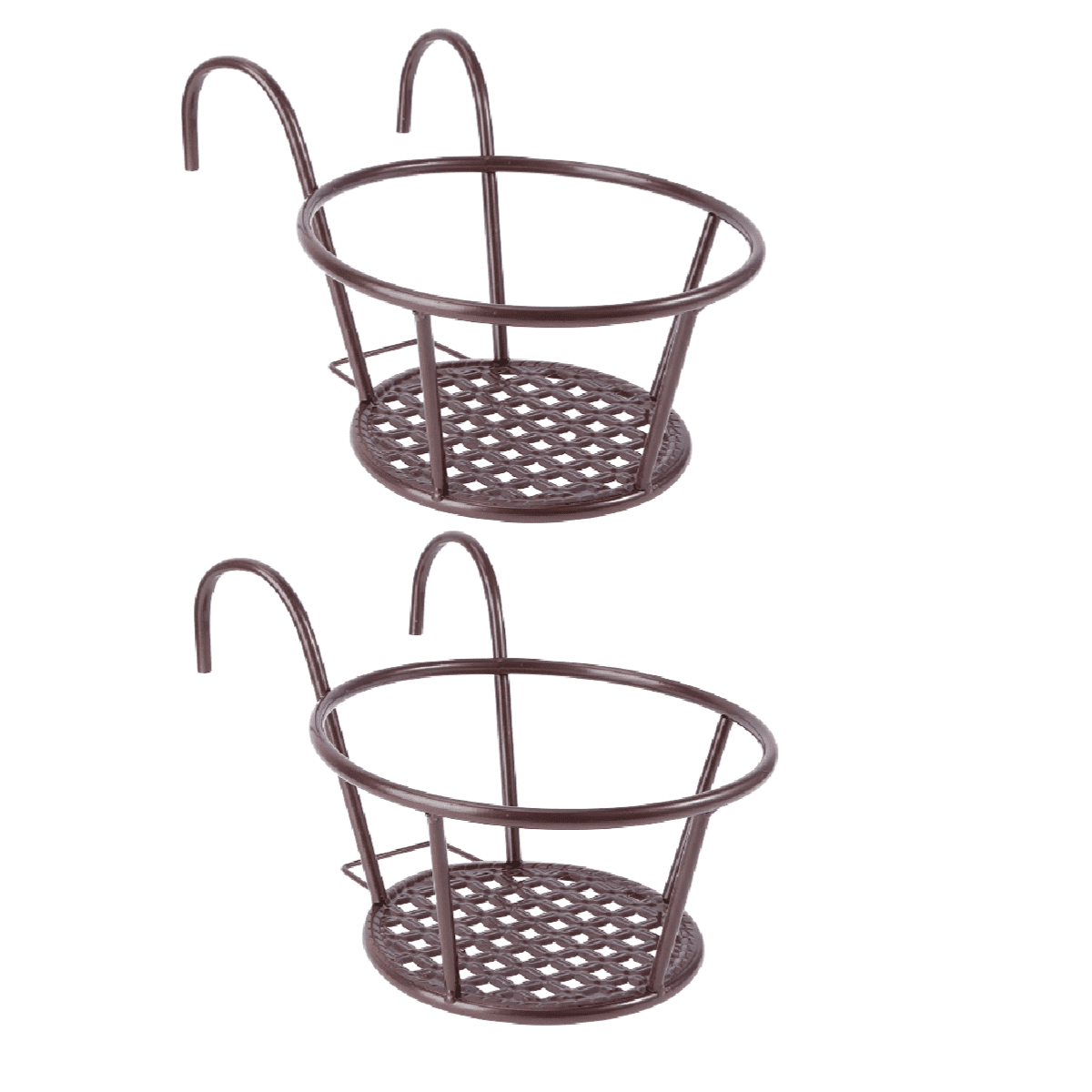 TRIANU 2 Pack Iron Hanging Flower Basket, Plant Stand, Hanging Rod ...