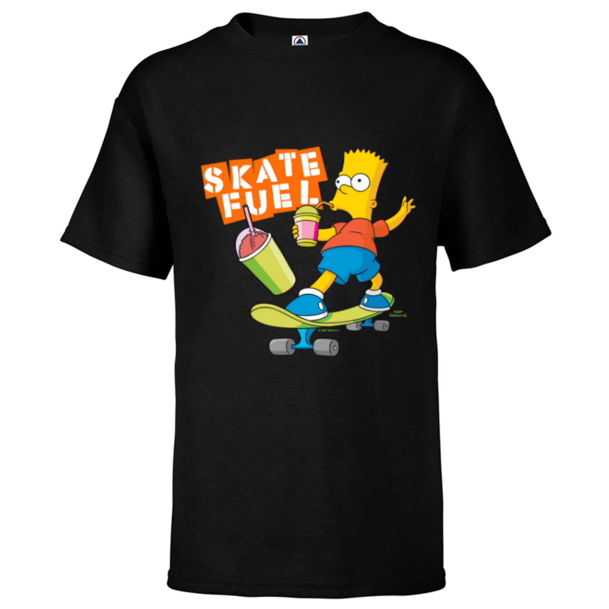 The Simpsons Bart Simpson Skate Fuel Skateboard Squishee - Short Sleeve ...