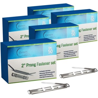 Universal Complete Steel Two-Piece Paper File Fasteners Box, 50 Count ...
