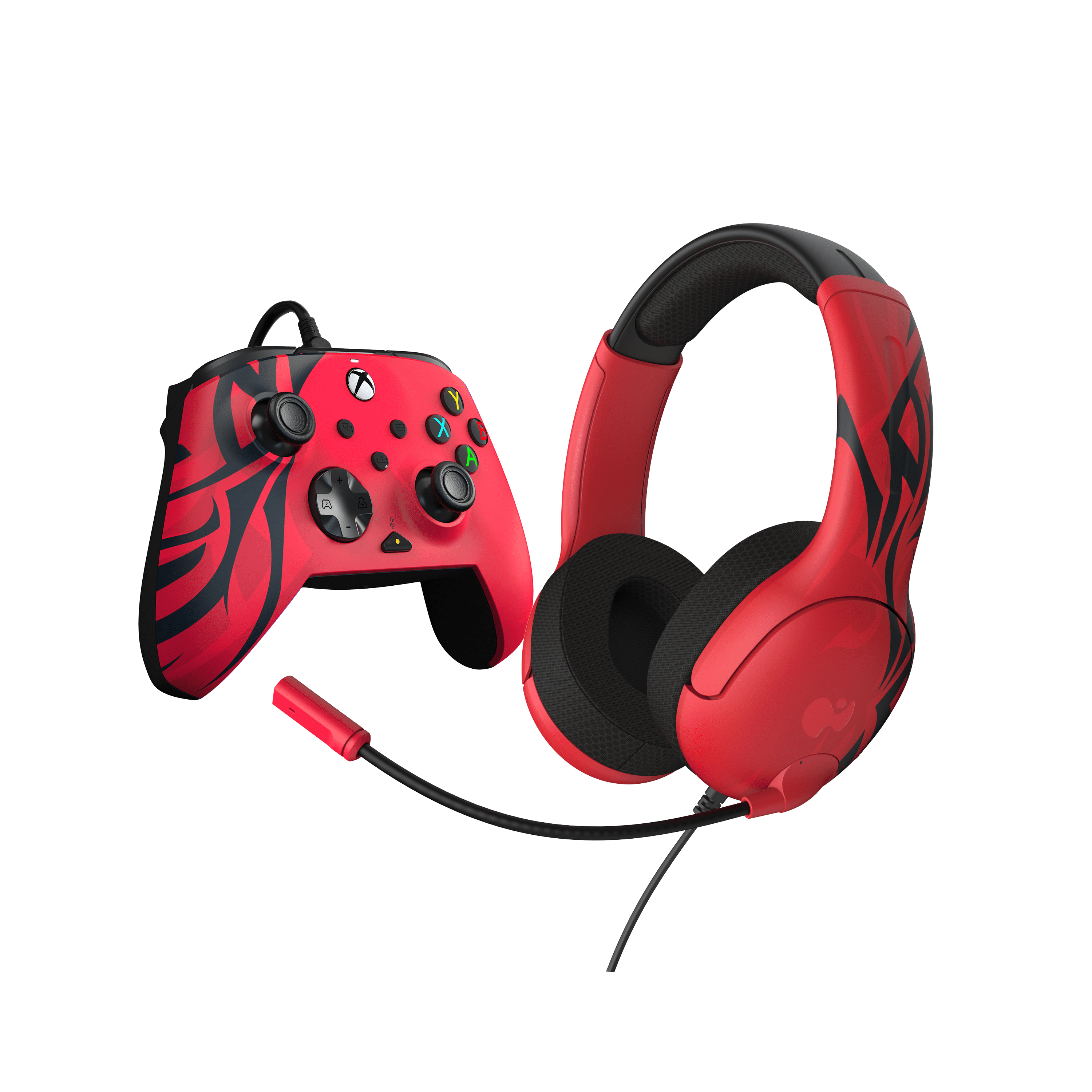 Spirit Red Bundle Pack Rematch Advanced Wired Controller And Airlite Wired Headset For Xbox