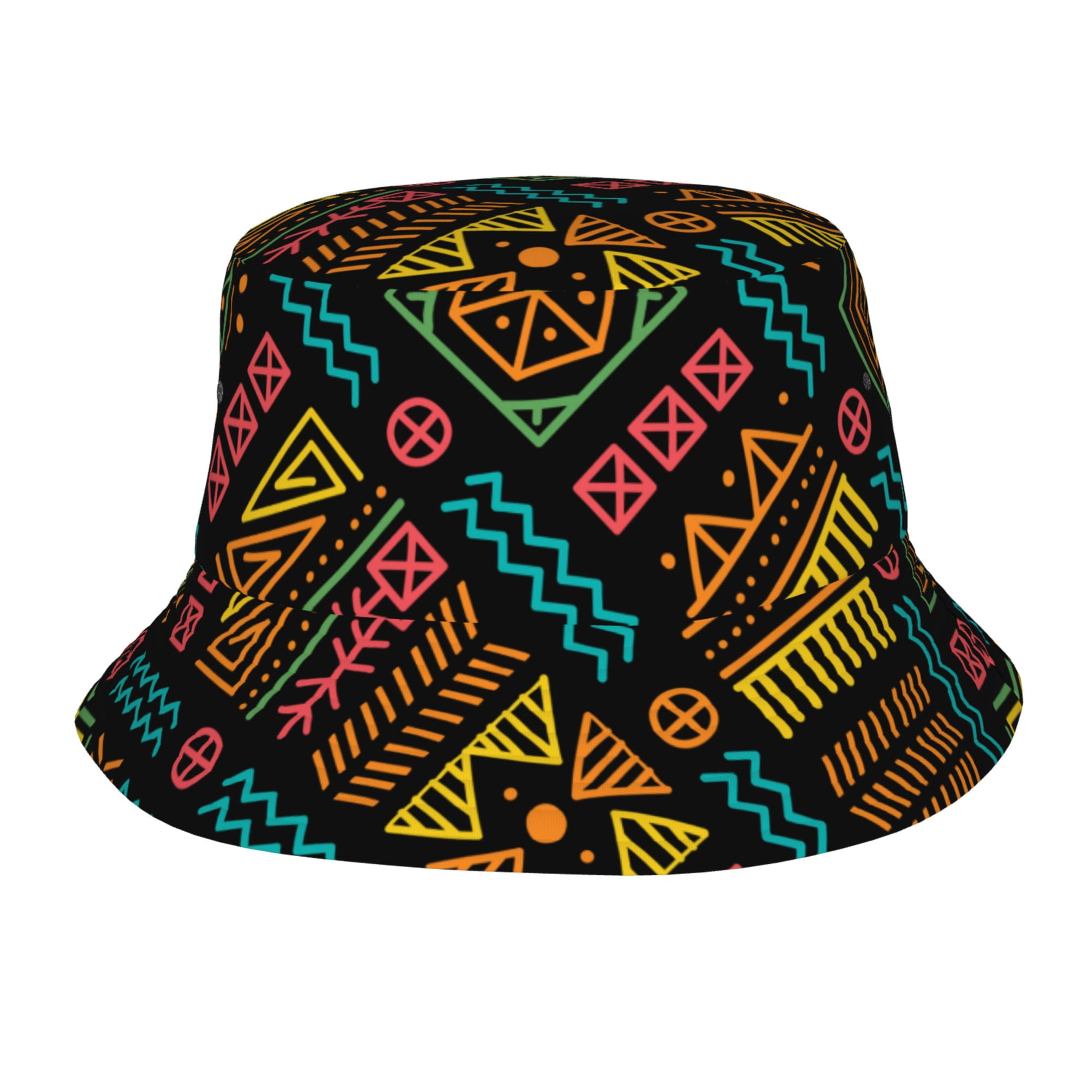 ZICANCN Aztec Traditional Mayan Tribal Bucket Hat, Unisex Print Double ...
