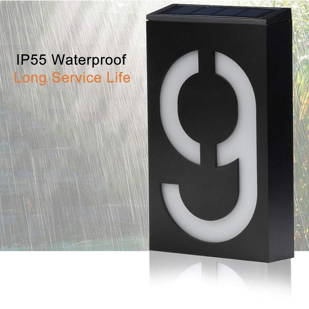 Solar Number Light,Solar House Number,Address Sign Light,Solar Powered ...