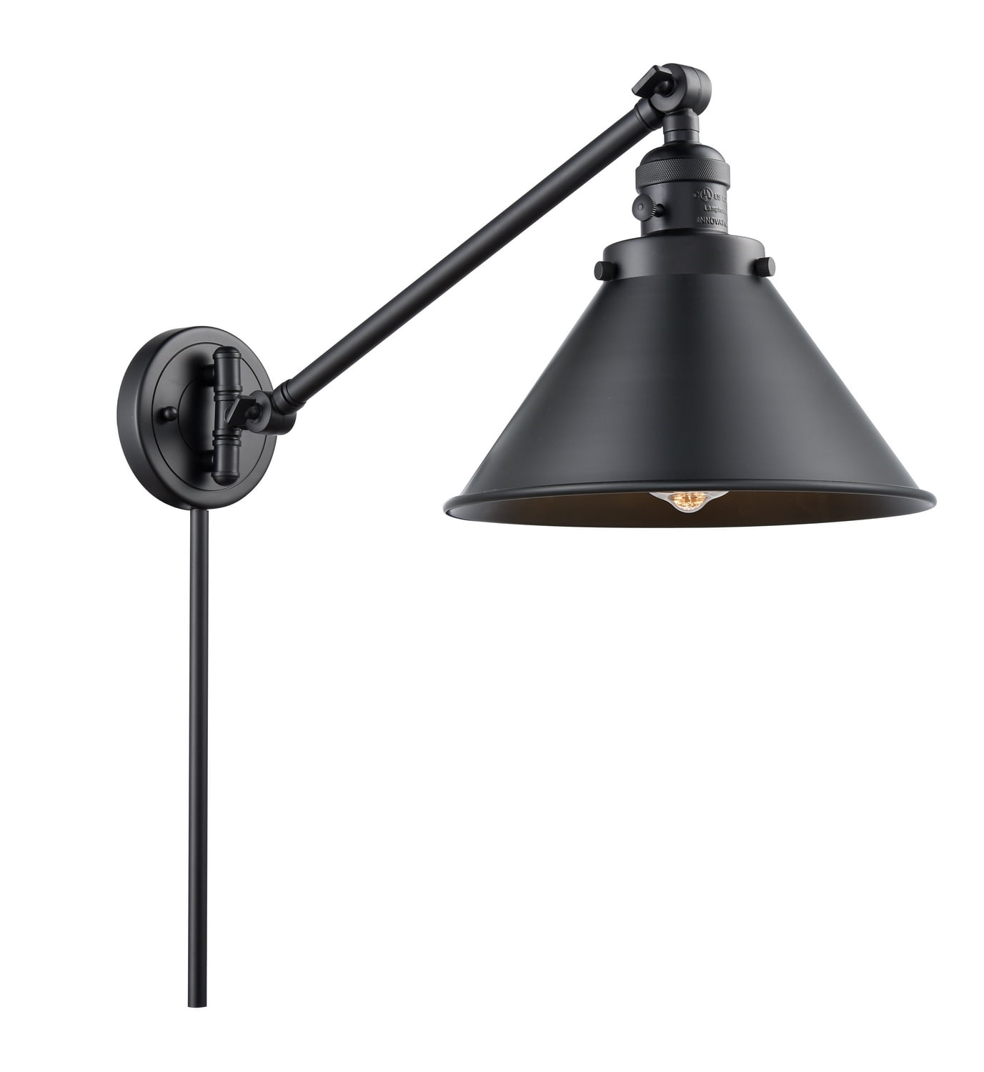 Innovations 237-BK-M10-BK-LED One Light Swing Arm from Franklin ...