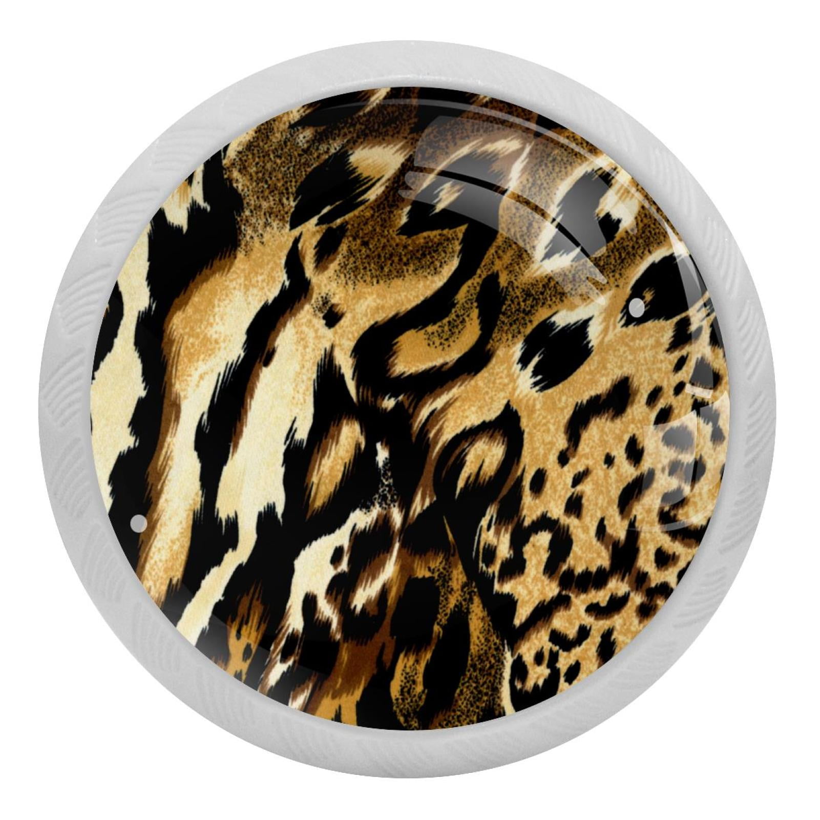 4PCS Round Leopard Texture Cabinet Fluorescence Knob Glowing in the ...