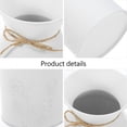 CATIEBYE White Iron Flower Vase Retro Style Decorative Flower Bucket ...
