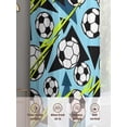 Blue Football Lightning Sheer Curtains for Living Room Bedroom Modern ...