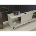 LHYY FurnisHome Store Luxia Mid Century Modern Tv Stand 2 Sliding Door ...